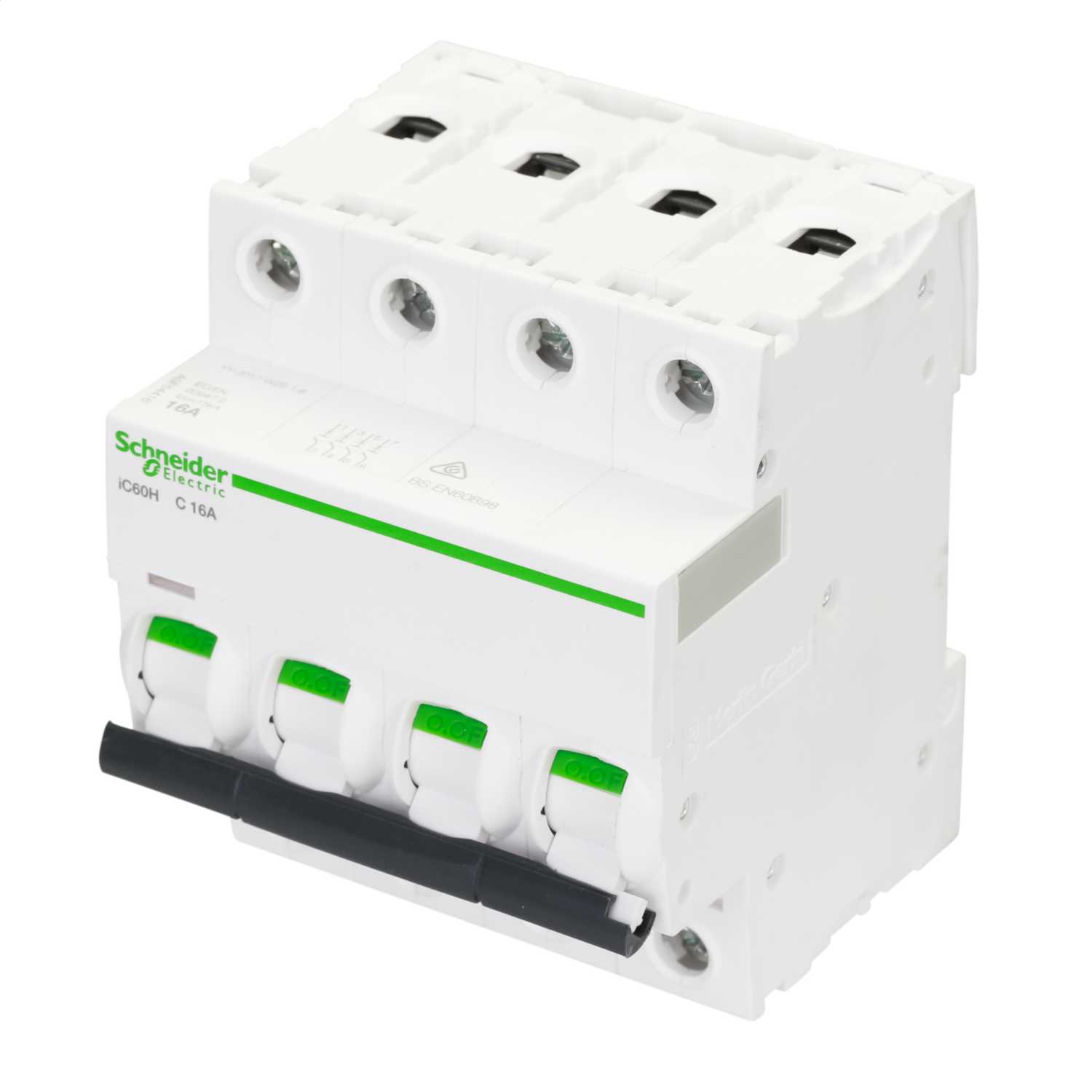 Schneider Acti9 16A Four Pole 10kA C Curve MCB (A9F54416) | CEF
