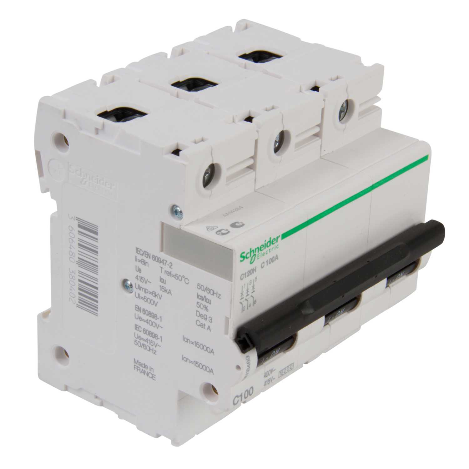 Schneider Acti9 100A Triple Pole 15kA C Curve MCB (A9N18469) | CEF