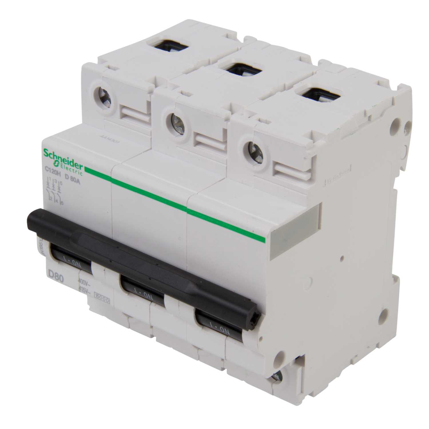 Schneider Acti9 80A Triple Pole 15kA D Curve MCB (A9N18512) | CEF
