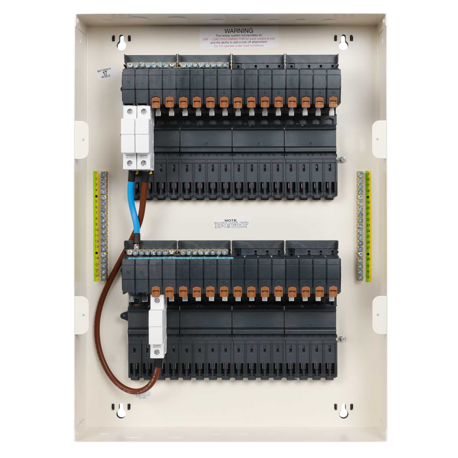 Schneider Merlin Acti9 Isobar P 27 Way 125A SP+N Type A Metalclad Distribution Board without ...