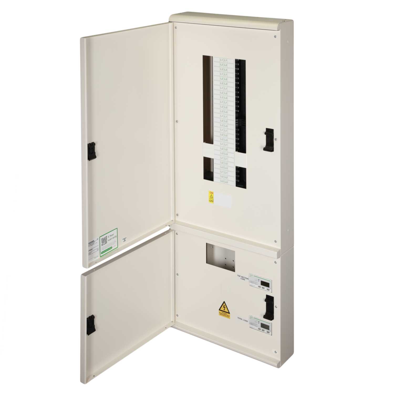 Schneider Merlin Acti9 Isobar 8 + 8 Way 250A TP+N Type B Split Metered Distribution Board with ...