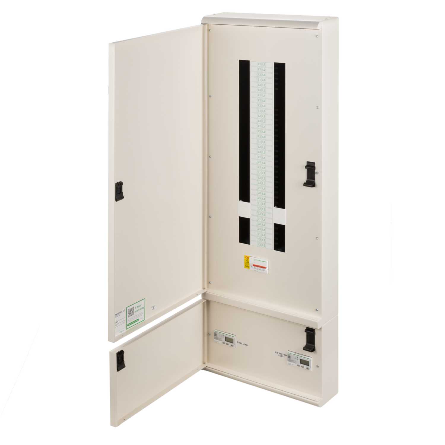 Schneider Merlin Acti9 Isobar P 18 + 4 Way 125A TP+N Type B Split Metered Metalclad Distribution ...