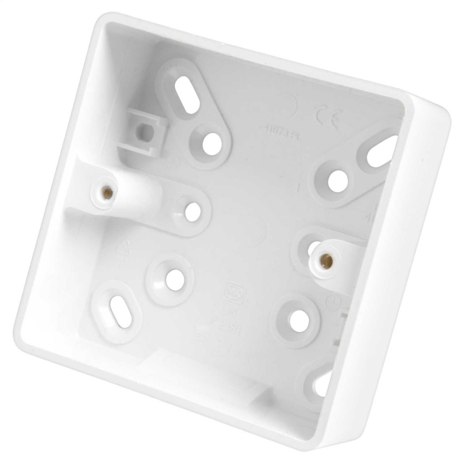 1 Gang 32mm Pattress Back Box White | CEF