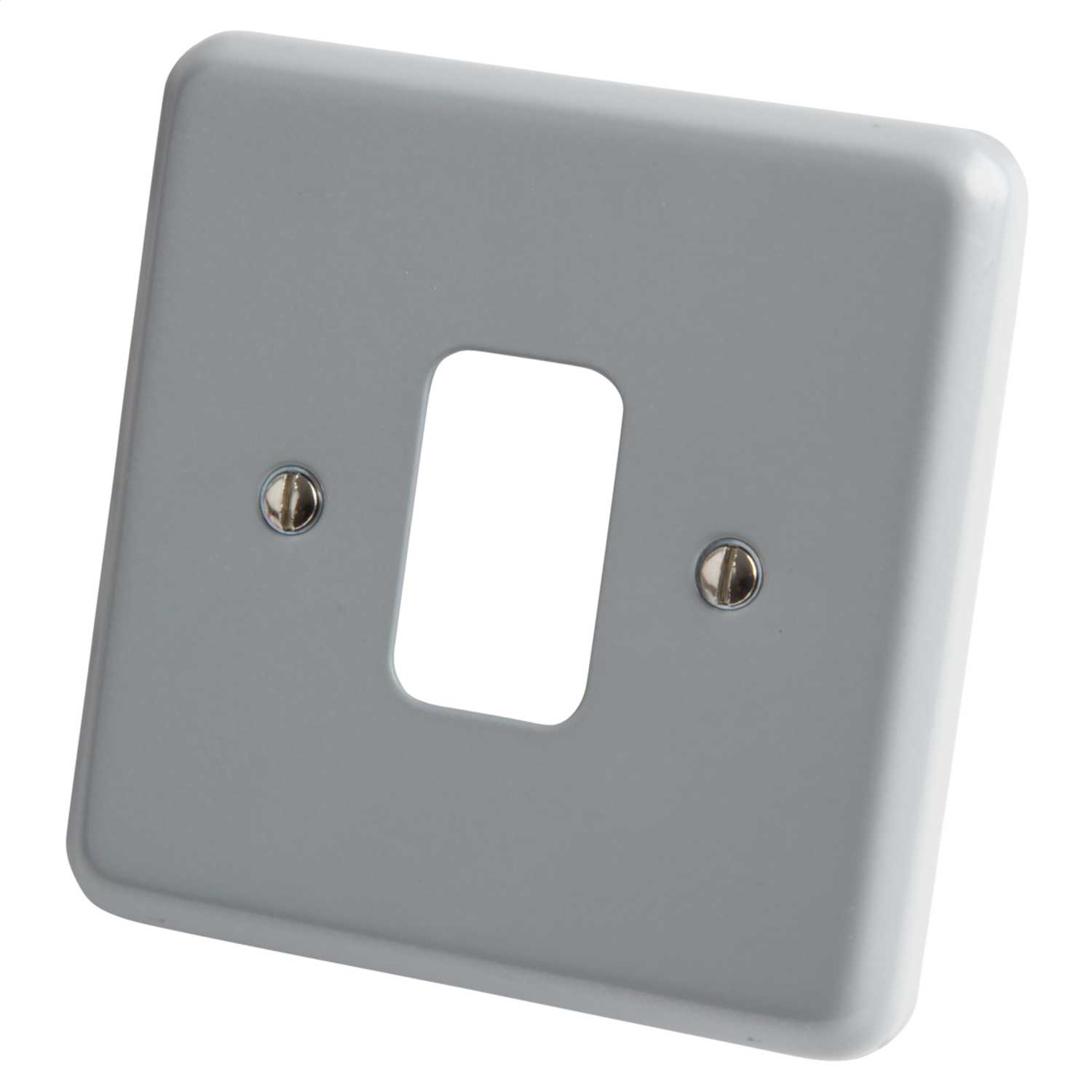 MK Grid Plus 1 Gang Grid Front Plate Metalclad (K3491ALM) | CEF
