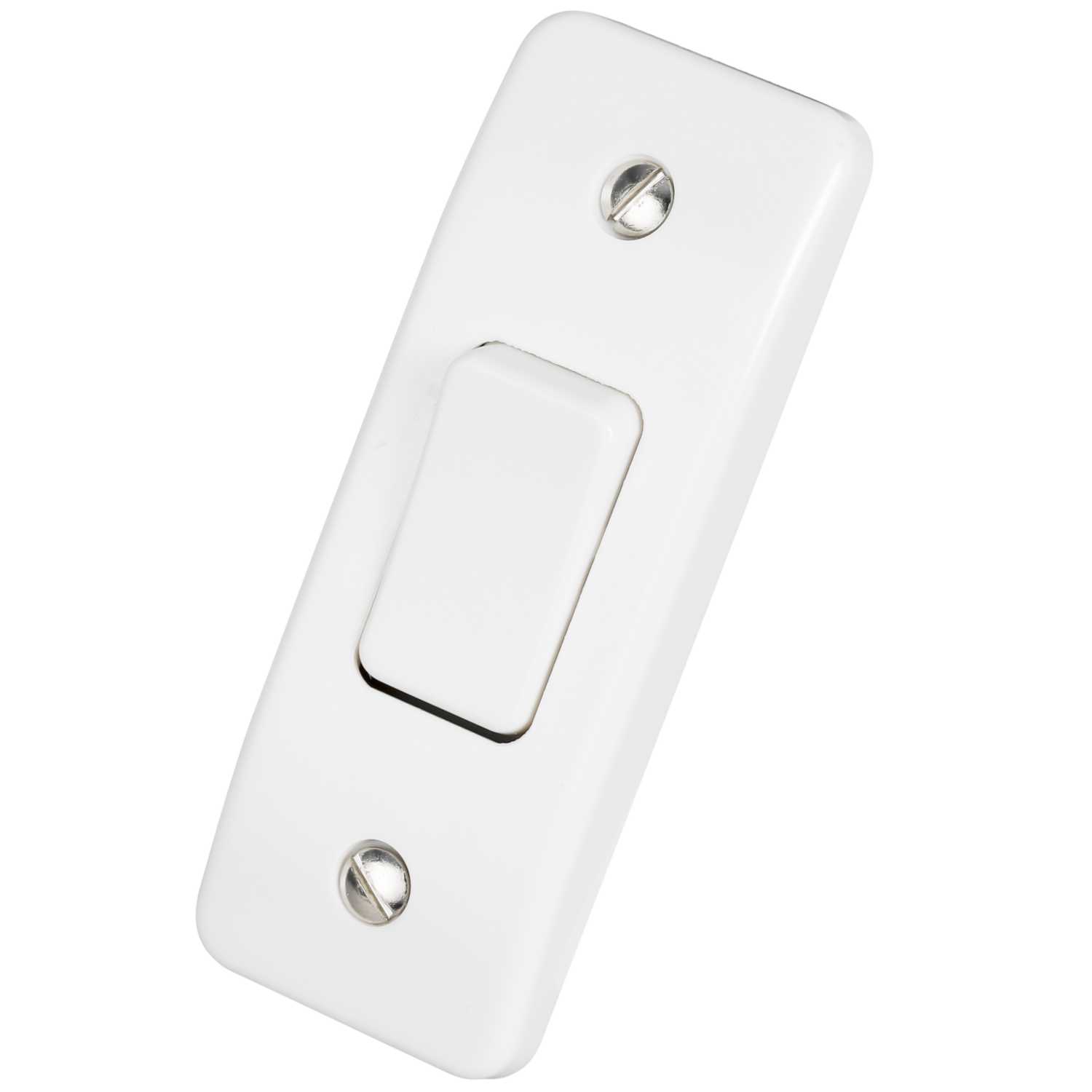 MK Logic Plus 10A SP 1 Gang 2 Way Architrave Switch White (K4841WHI) | CEF
