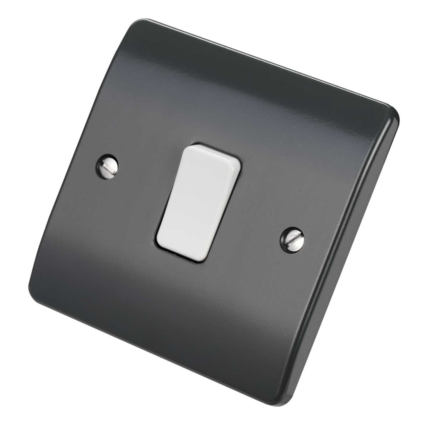 MK Logic Plus 10A 1 Gang 1 Way Light Switch Graphite (K4870GRA) | CEF