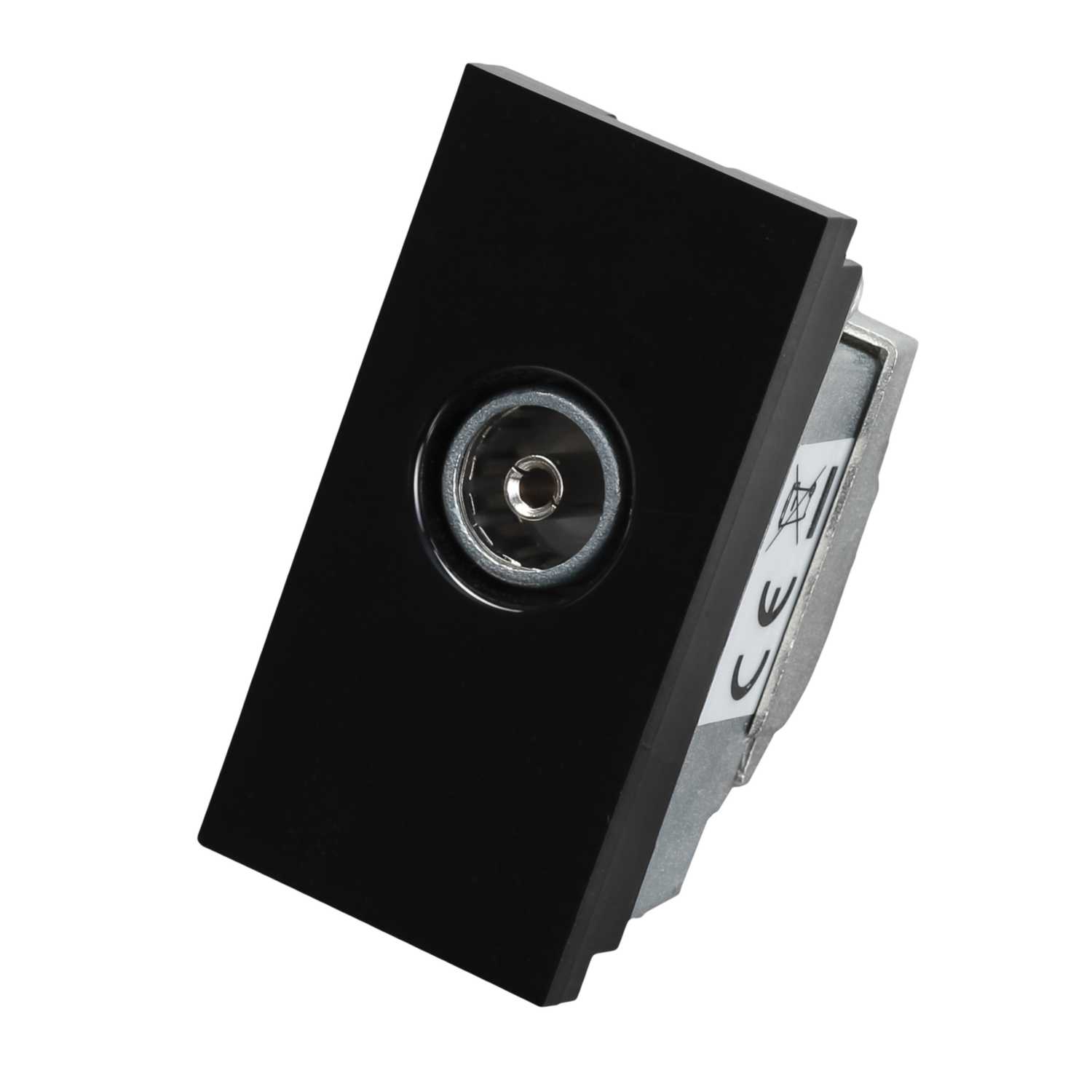 MK Logic Plus Female Non Isolated Coax Euro Module Black (K5851BLK) | CEF