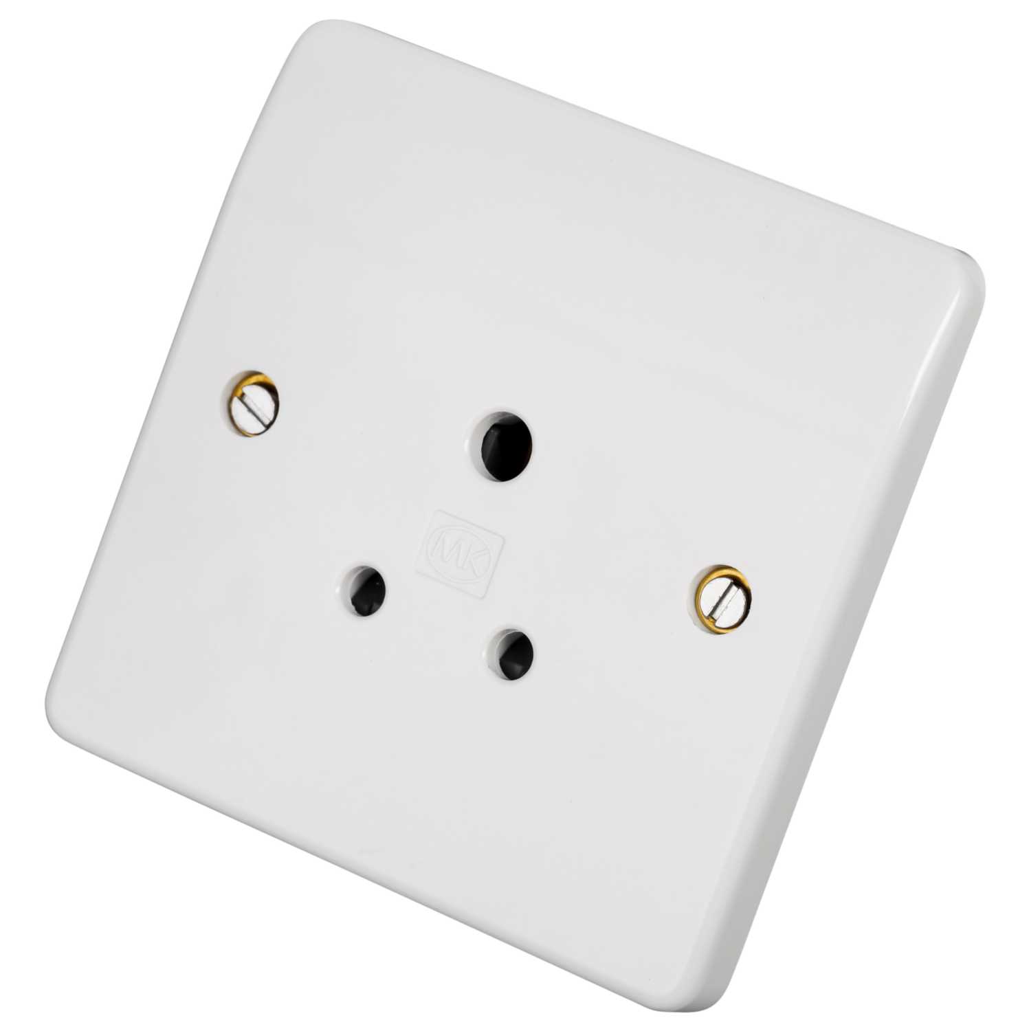 MK Logic Plus 5A 1 Gang Shuttered Unswitched Socket White (K771WHI) | CEF