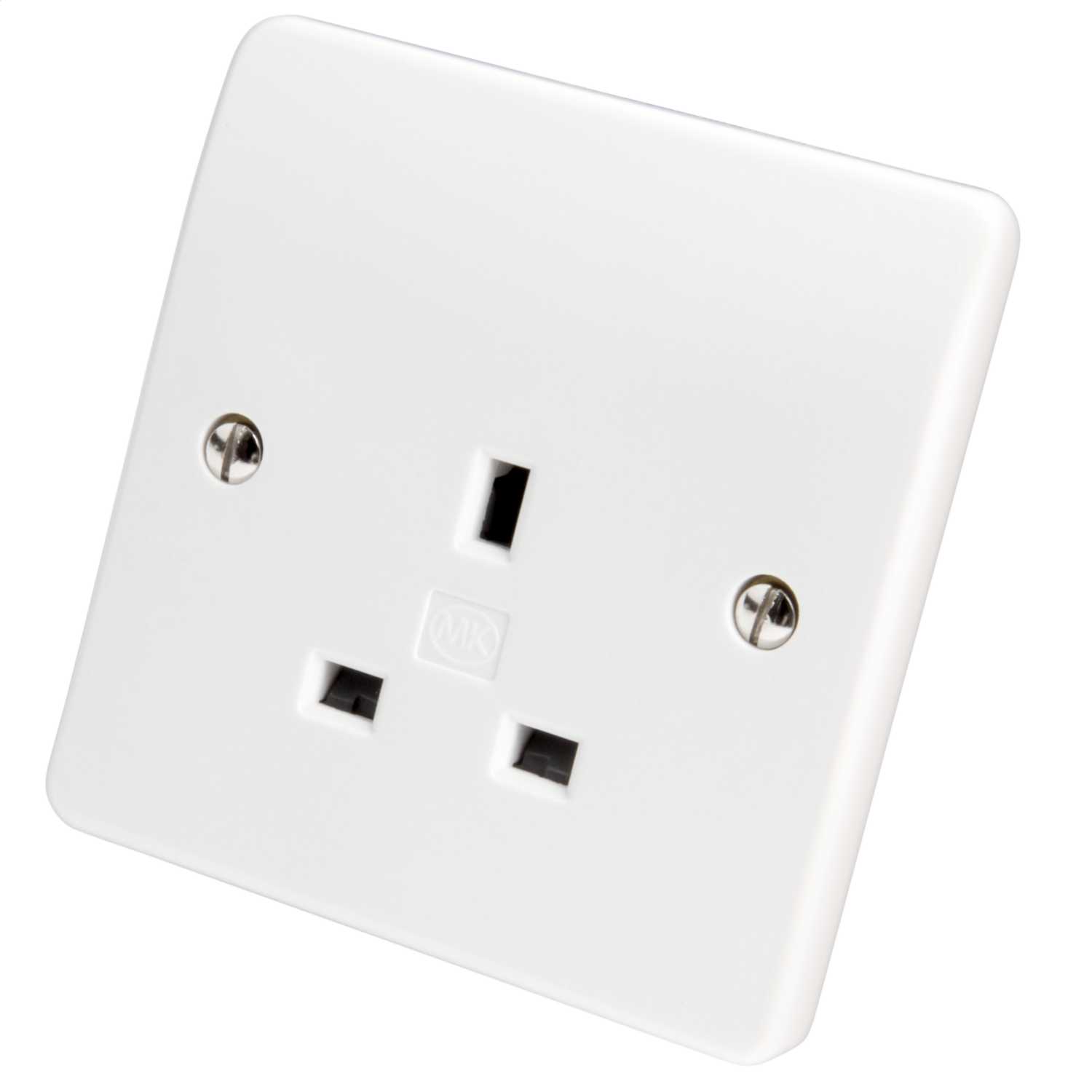 MK Logic Plus 13A 1 Gang Unswitched Socket White (K780WHI) | CEF