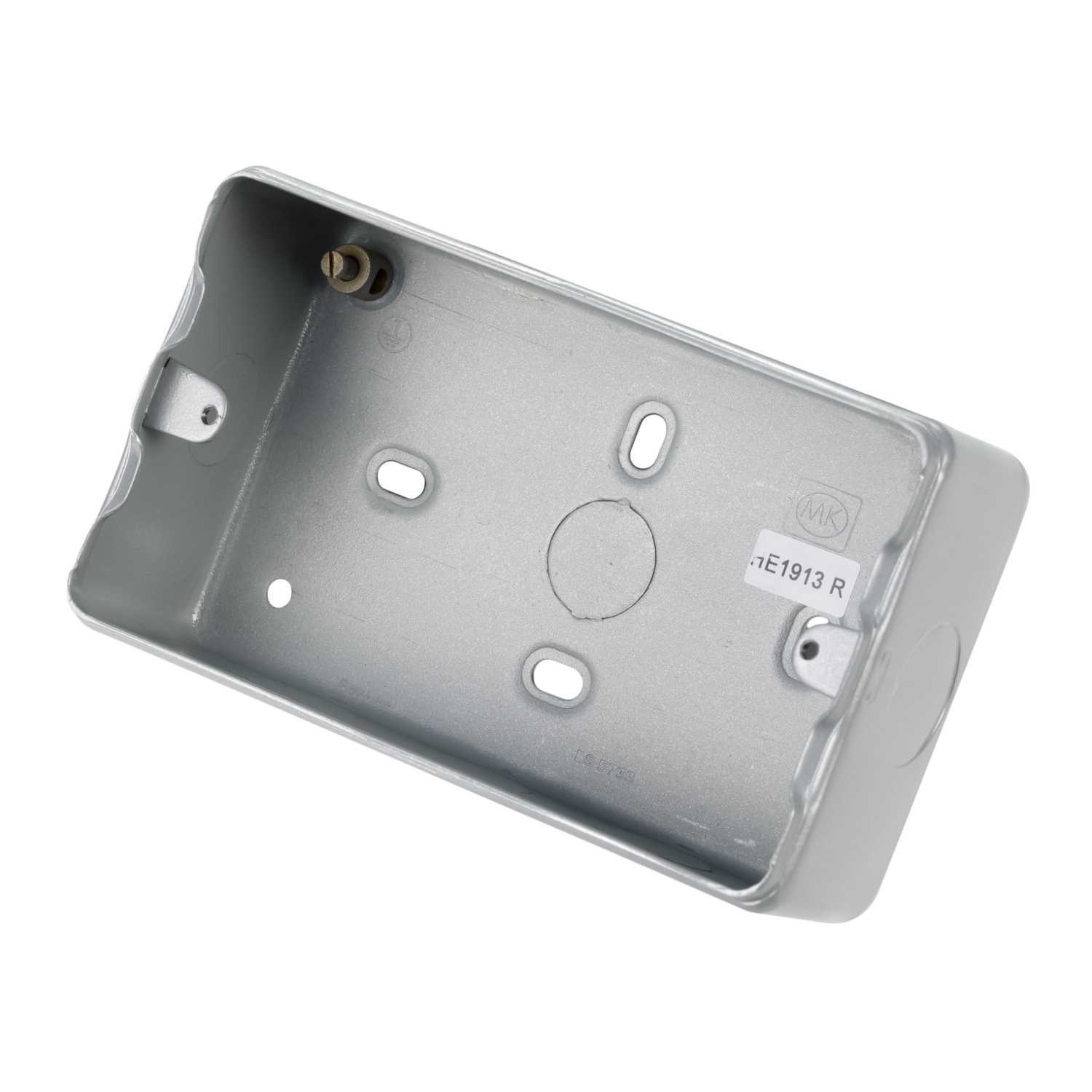 MK Grid Plus 2 Gang Surface Metal Back Box with Knockouts (K8902ALM) | CEF