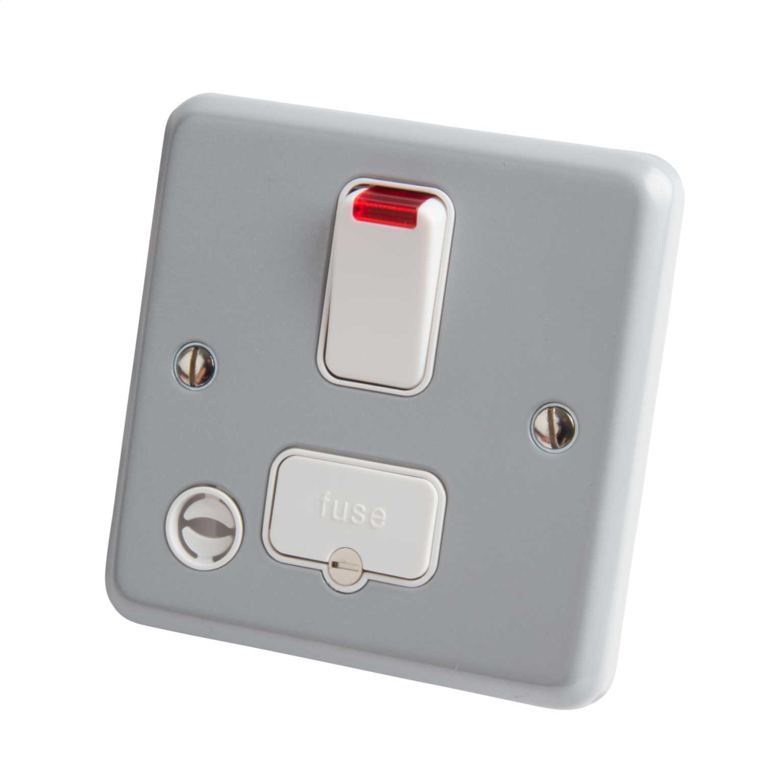 MK Metalclad Plus 13A DP Switched Fused Spur with Neon and Flex Outlet ...