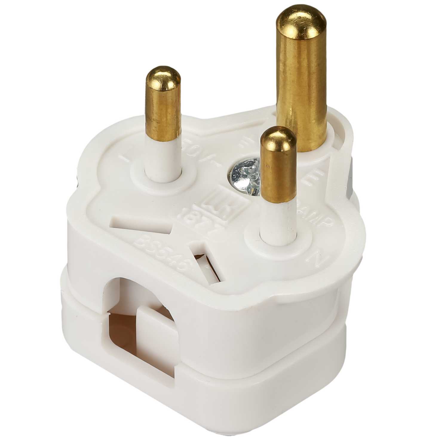 Knightsbridge 2A Round Pin Plug Top White (132A) | CEF