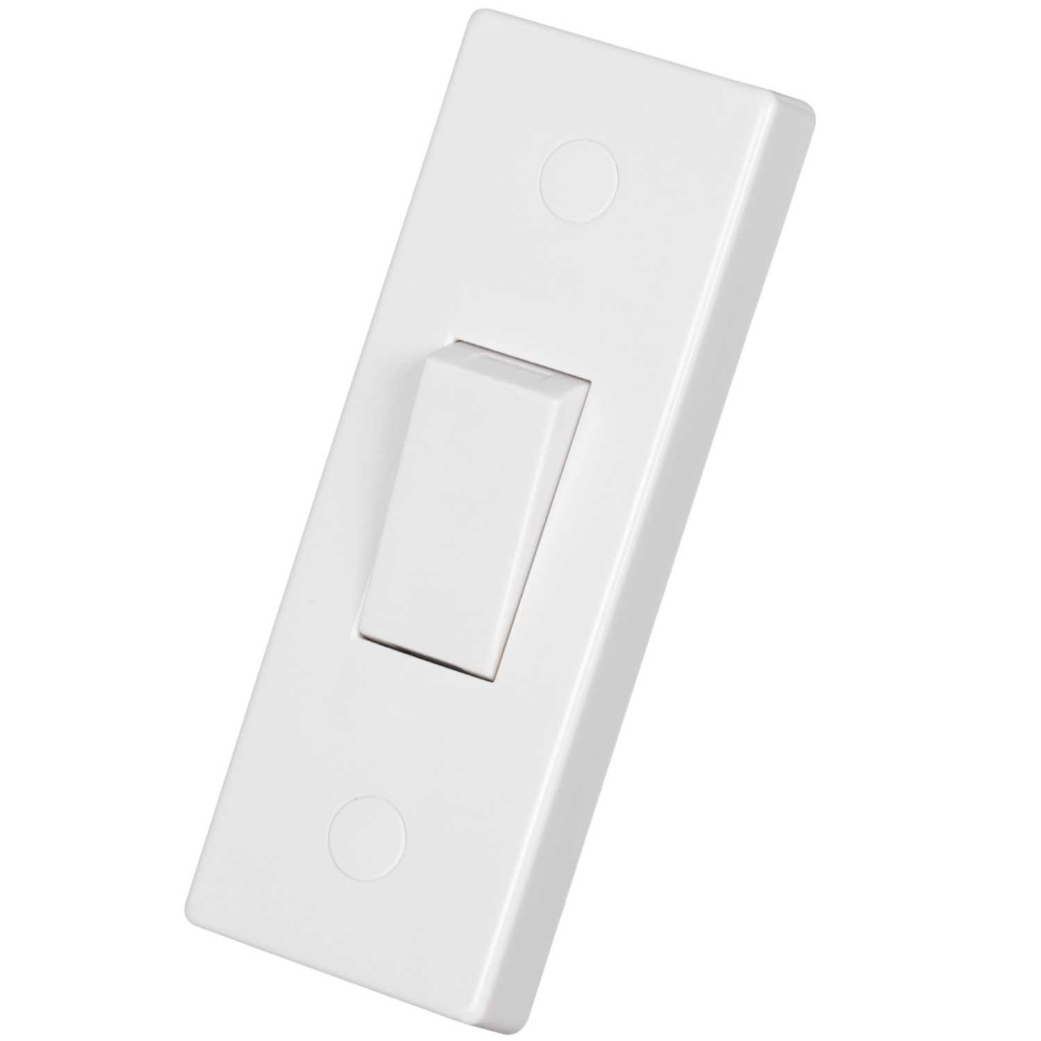 Knightsbridge 10A 1 Gang 2 Way Architrave Switch White (SN127) | CEF