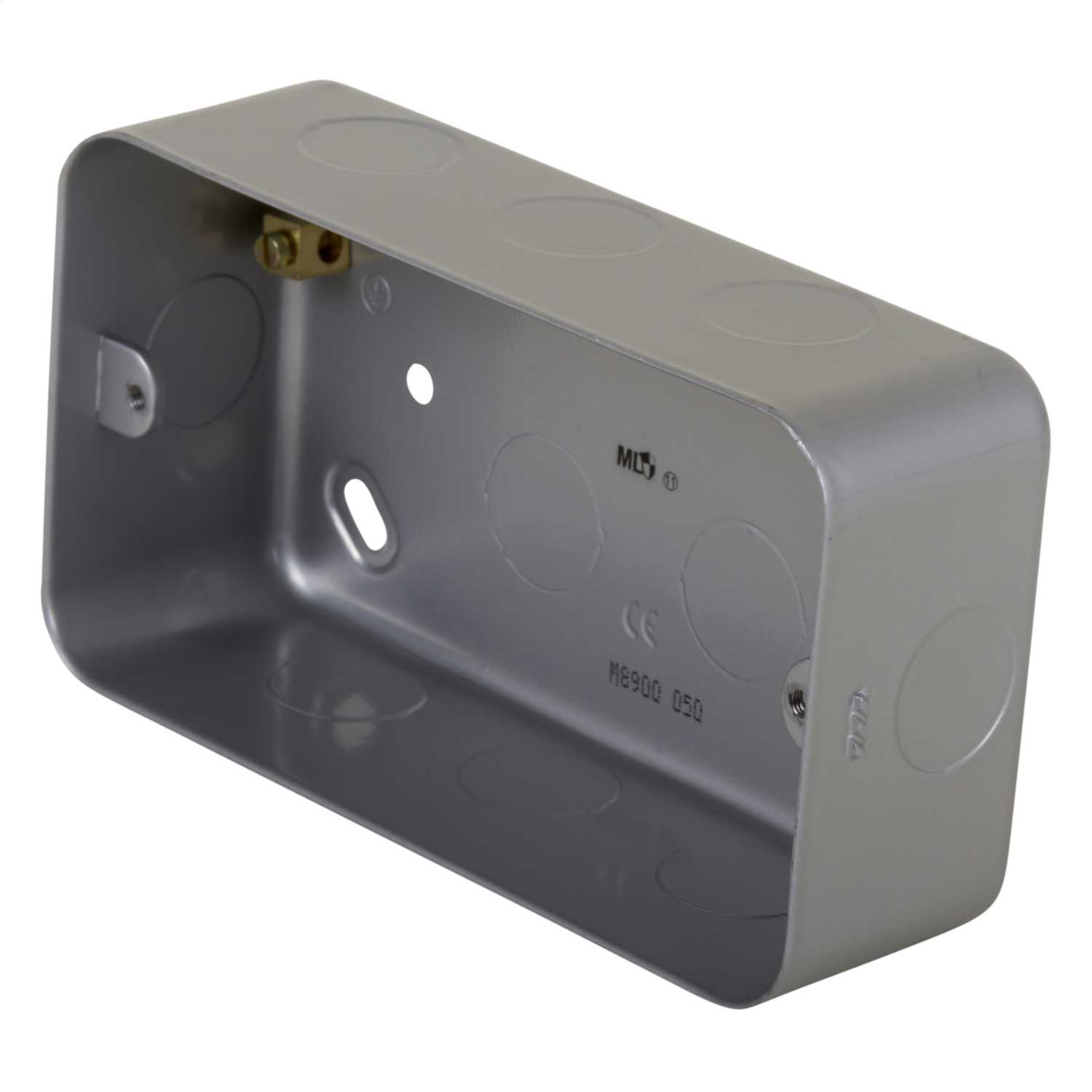 Knightsbridge 2 Gang 44mm Deep Surface Mounting Box Metal Clad (M8900 ...