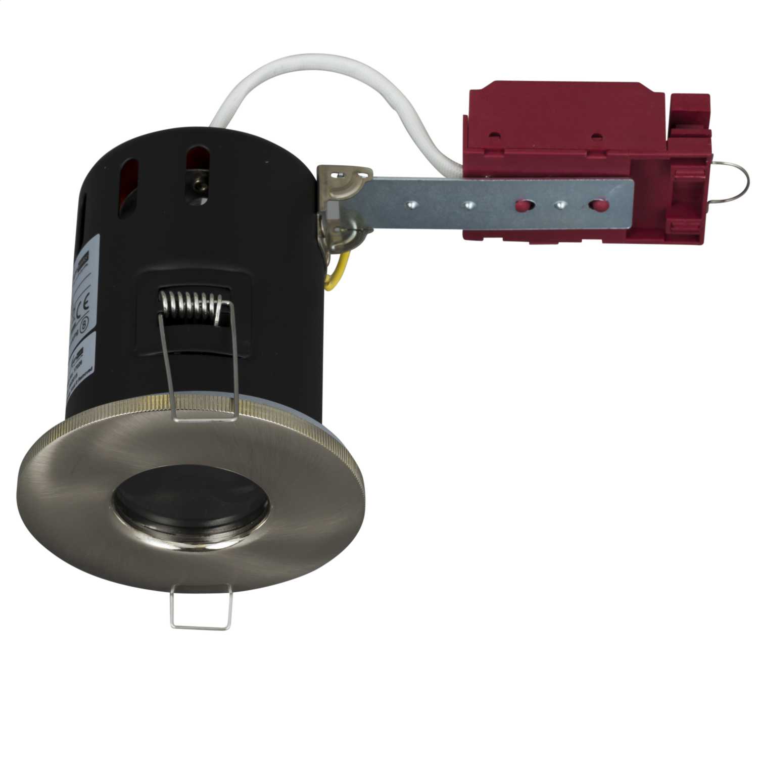 Knightsbridge 50W GU10 Fire Rated Downlight IP65 Brushed Chrome ...