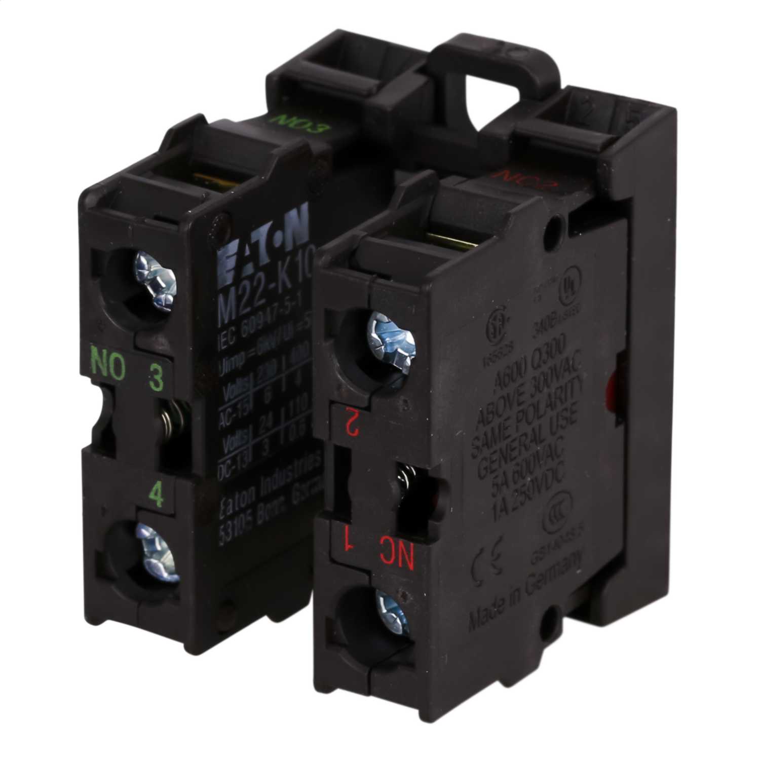 Moeller M22- AK11 1 NO and 1 NC Contact Block with Fixing Collar (216505) | CEF