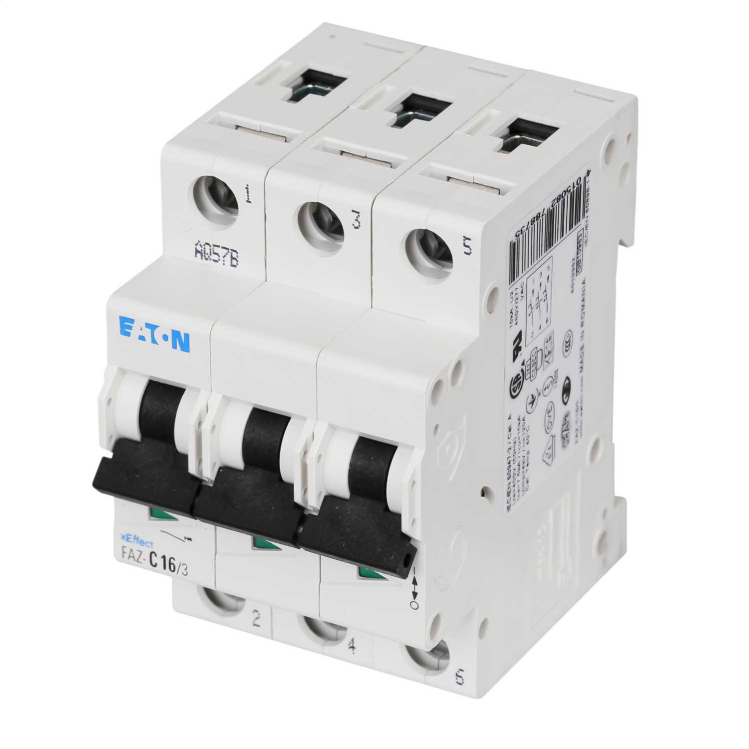 Moeller FAZ-C16/3 16A Triple Pole 15kA C Curve MCB (278873) | CEF