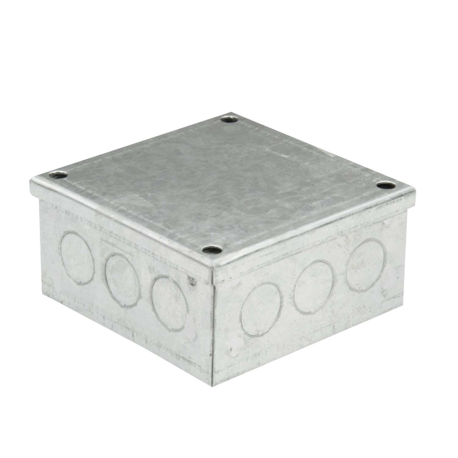 Niglon 100mm x 100mm x 50mm Galvanised Adaptable Box with Knockouts ...