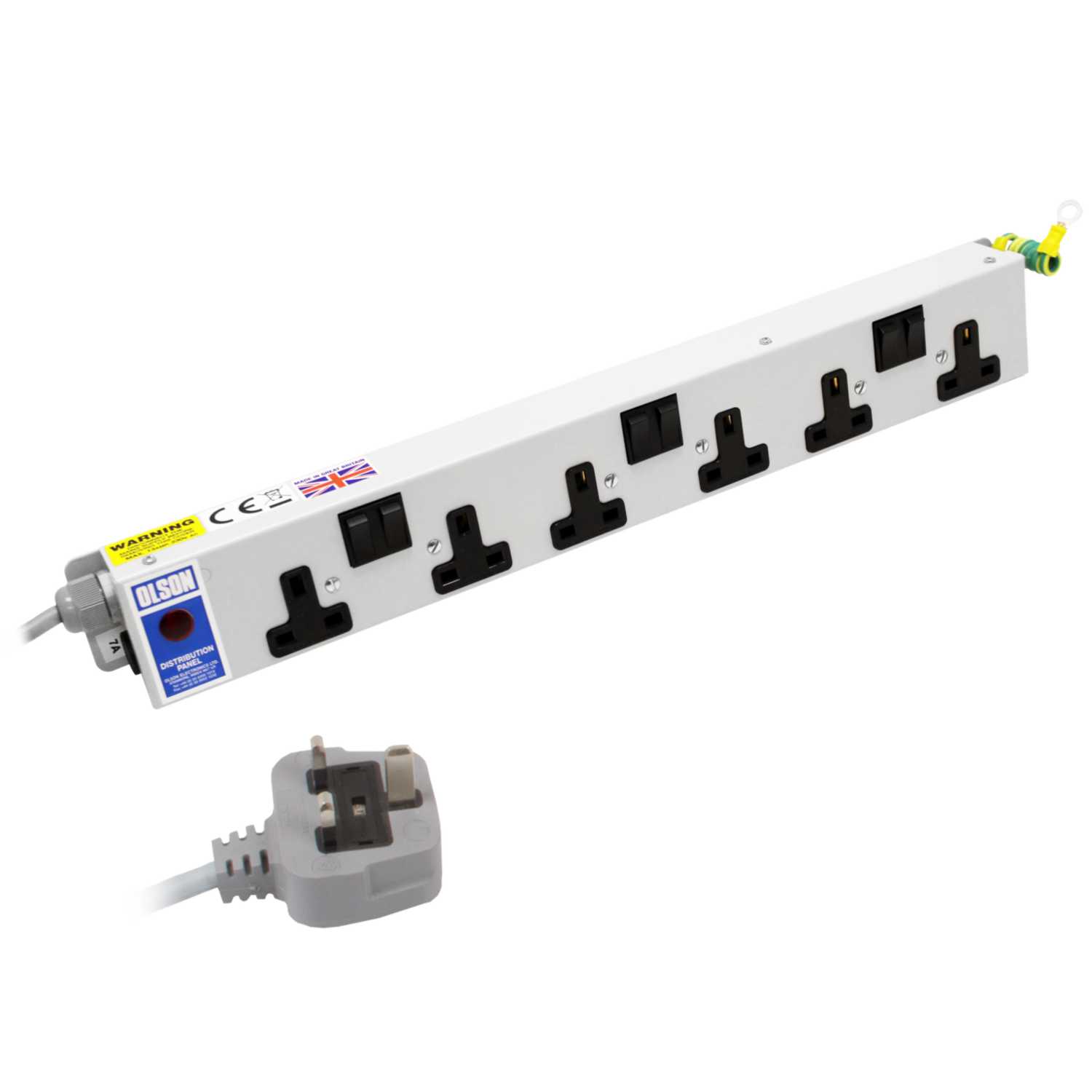 Olson 13A 6 Way Individually Switched with Neon Fused PDU (DP13A/06SW ...