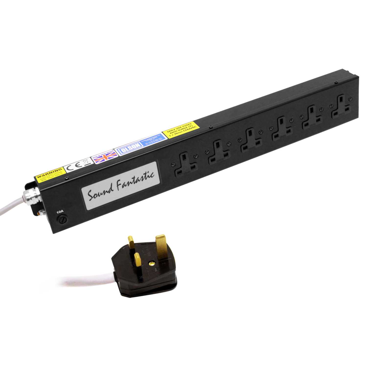 Olson 13A 6 Way Unswitched Socket RFI Filtered PDU (HF6) | CEF