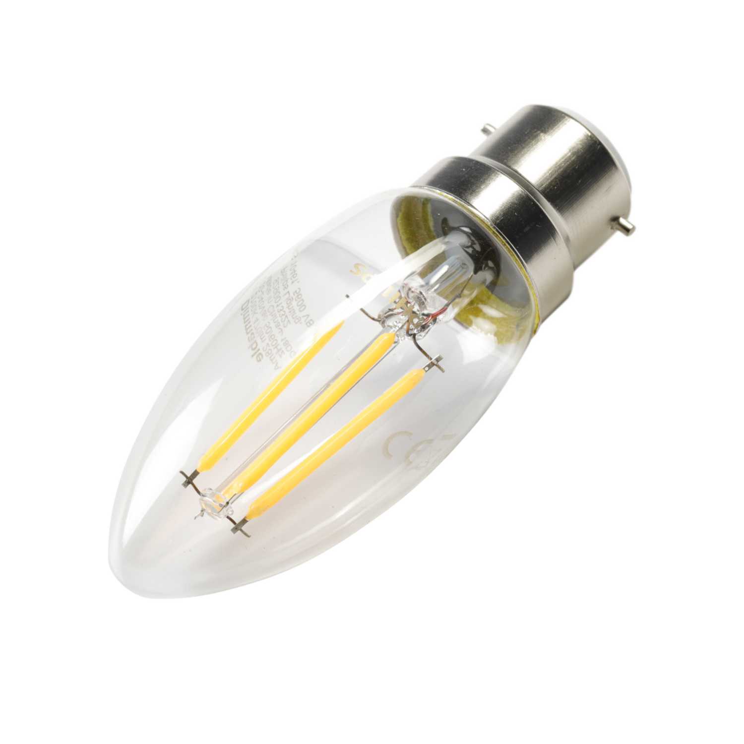 Philips Classic 5W BC LED Dimmable Filament Candle Lamp 2700K ...