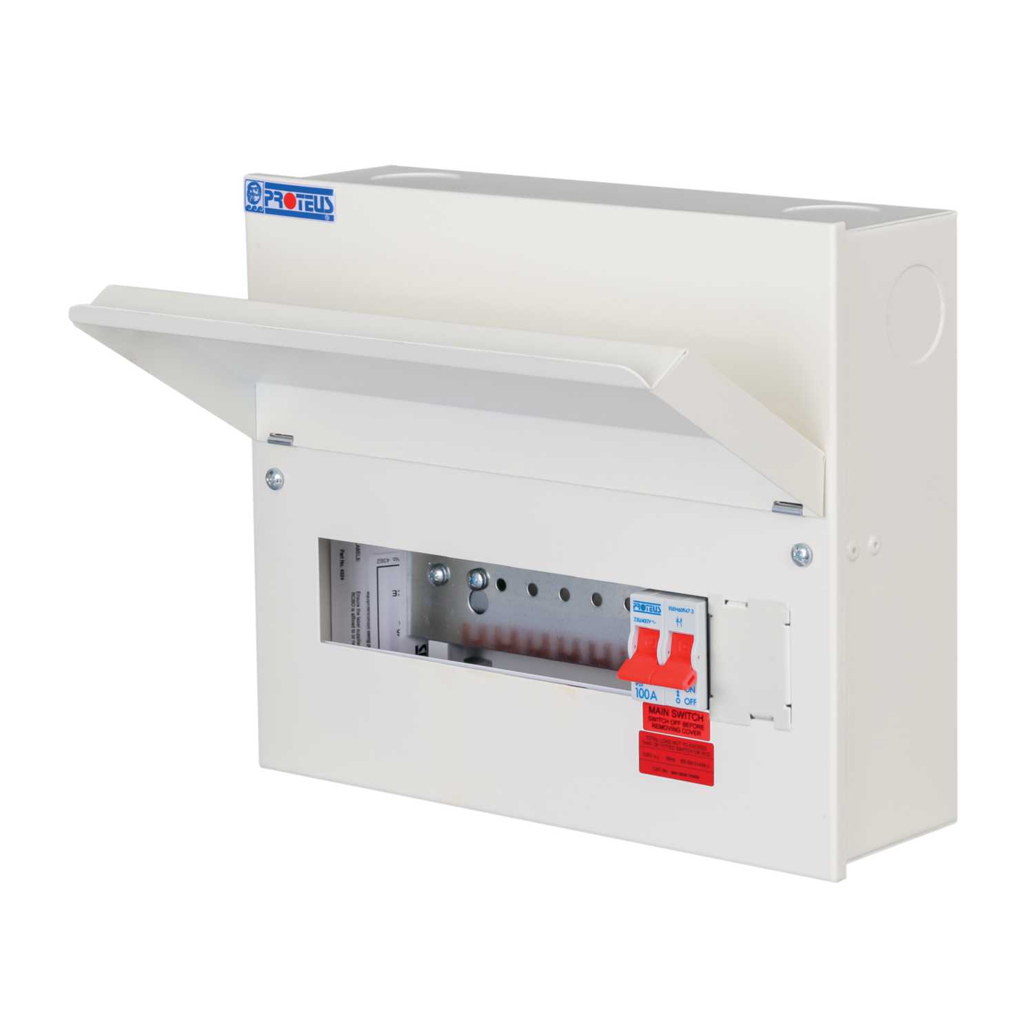 Proteus 10 Way 100A Isolator Incomer Metal Clad Consumer Unit (AYXLM10U ...