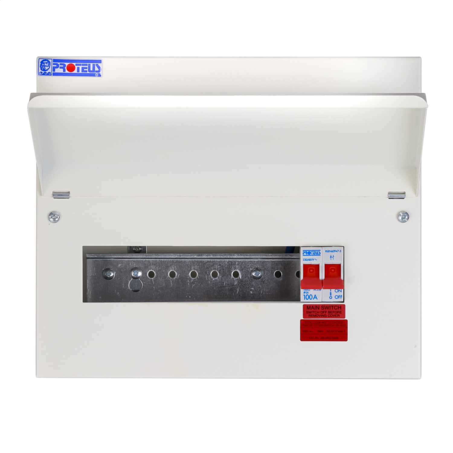 Proteus 10 Way 100A Isolator Incomer Metal Clad Consumer Unit (AYXLM10U ...