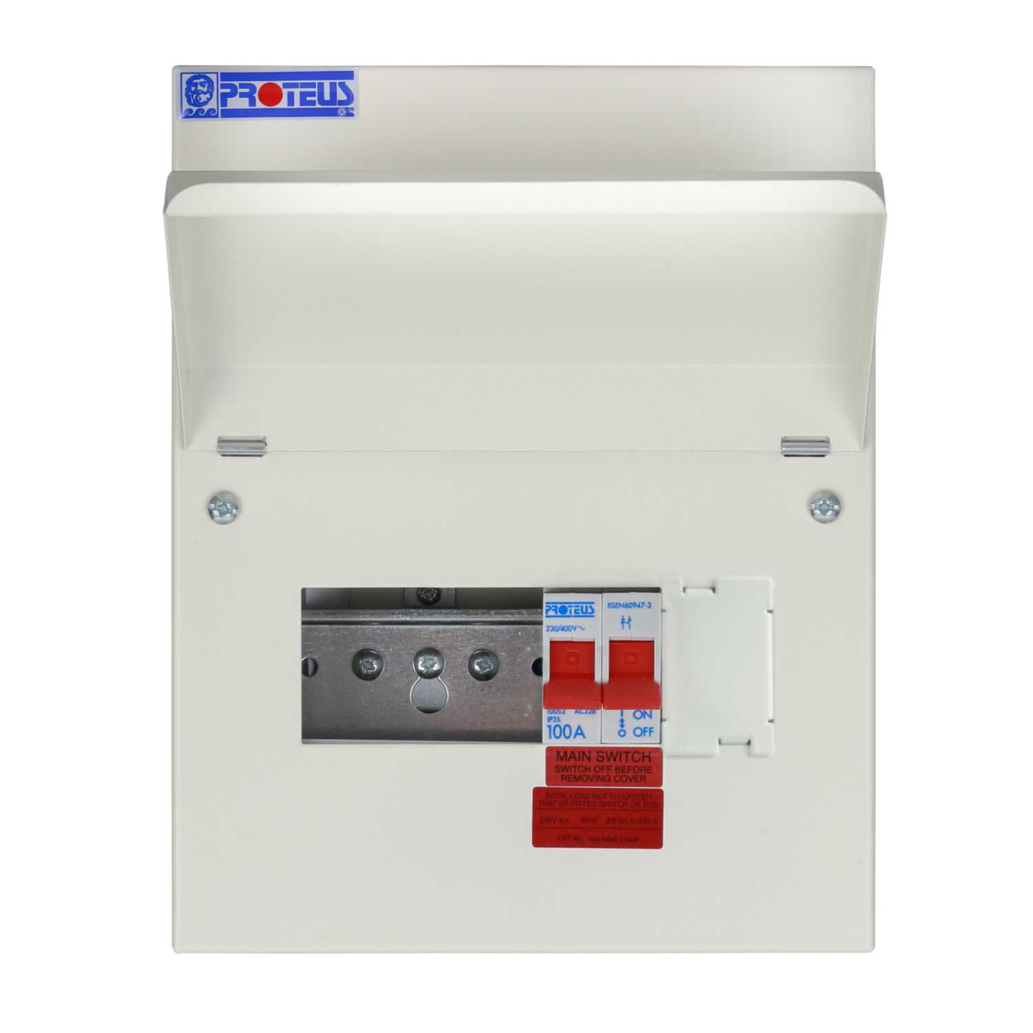 Proteus 4 Way 100A Isolator Incomer Metal Clad Consumer Unit (AYXLM4U ...