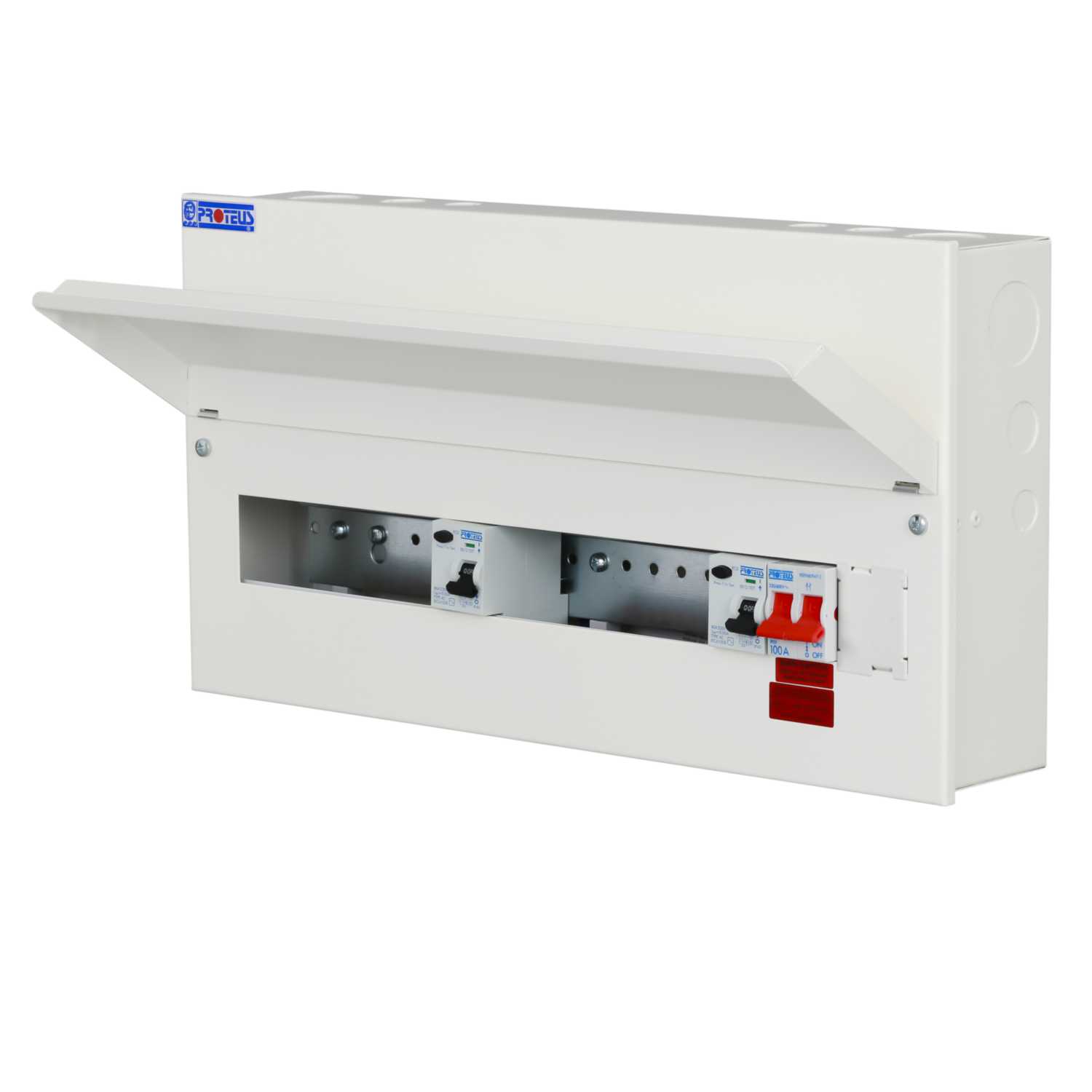Proteus 8 + 8 Dual 80A RCD Metal Clad Consumer Unit (AYXLMKB8KB8U) | CEF