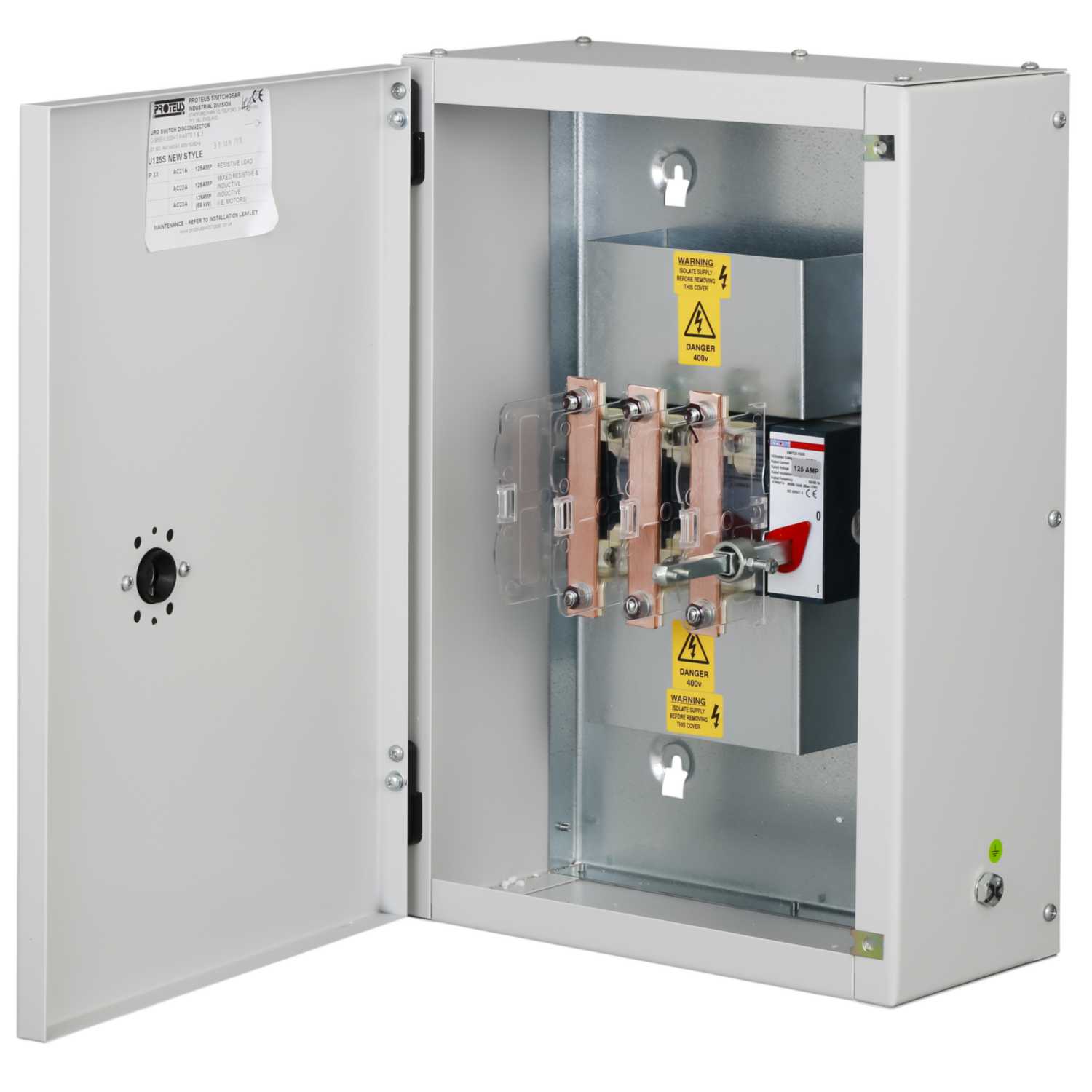 Proteus 125A TP+N Metal Isolator Switch Disconnector (U125S) | CEF