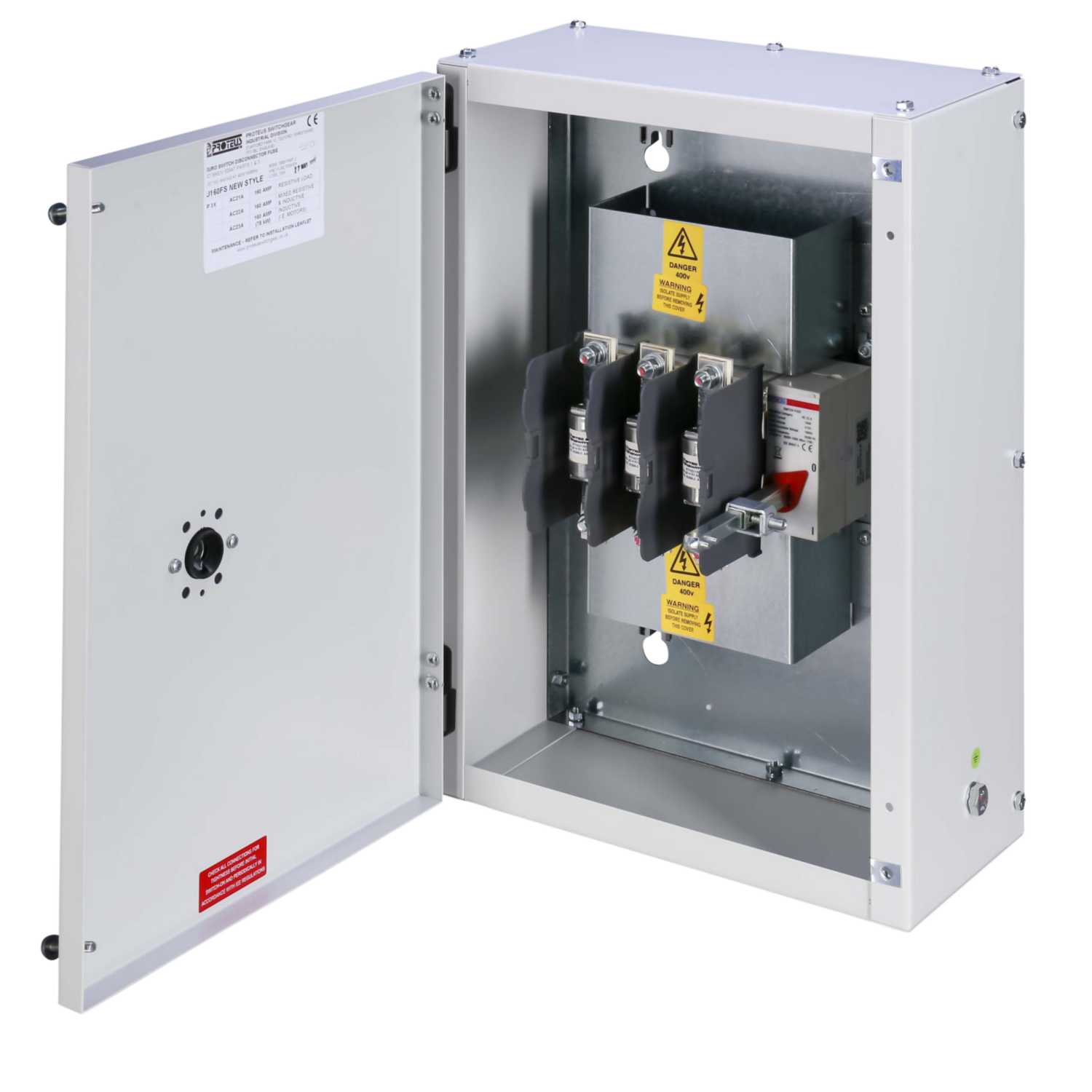 Proteus 160A TP+N Metal Fused Switch (U160FS) | CEF