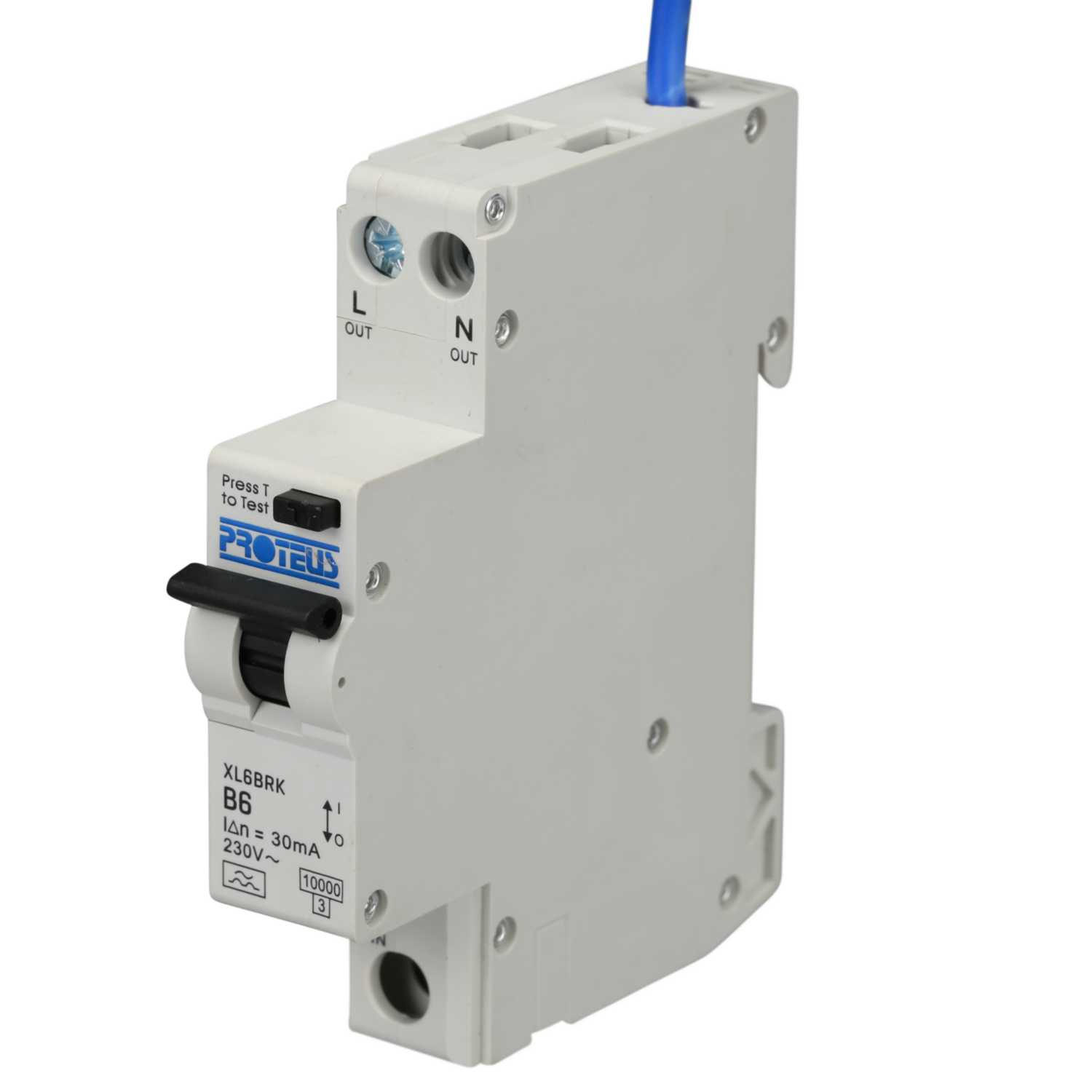 Proteus XL 6A Single Pole 1 Module B Curve 10kA 30mA Type A Compact RCBO (XL6BRK) | CEF
