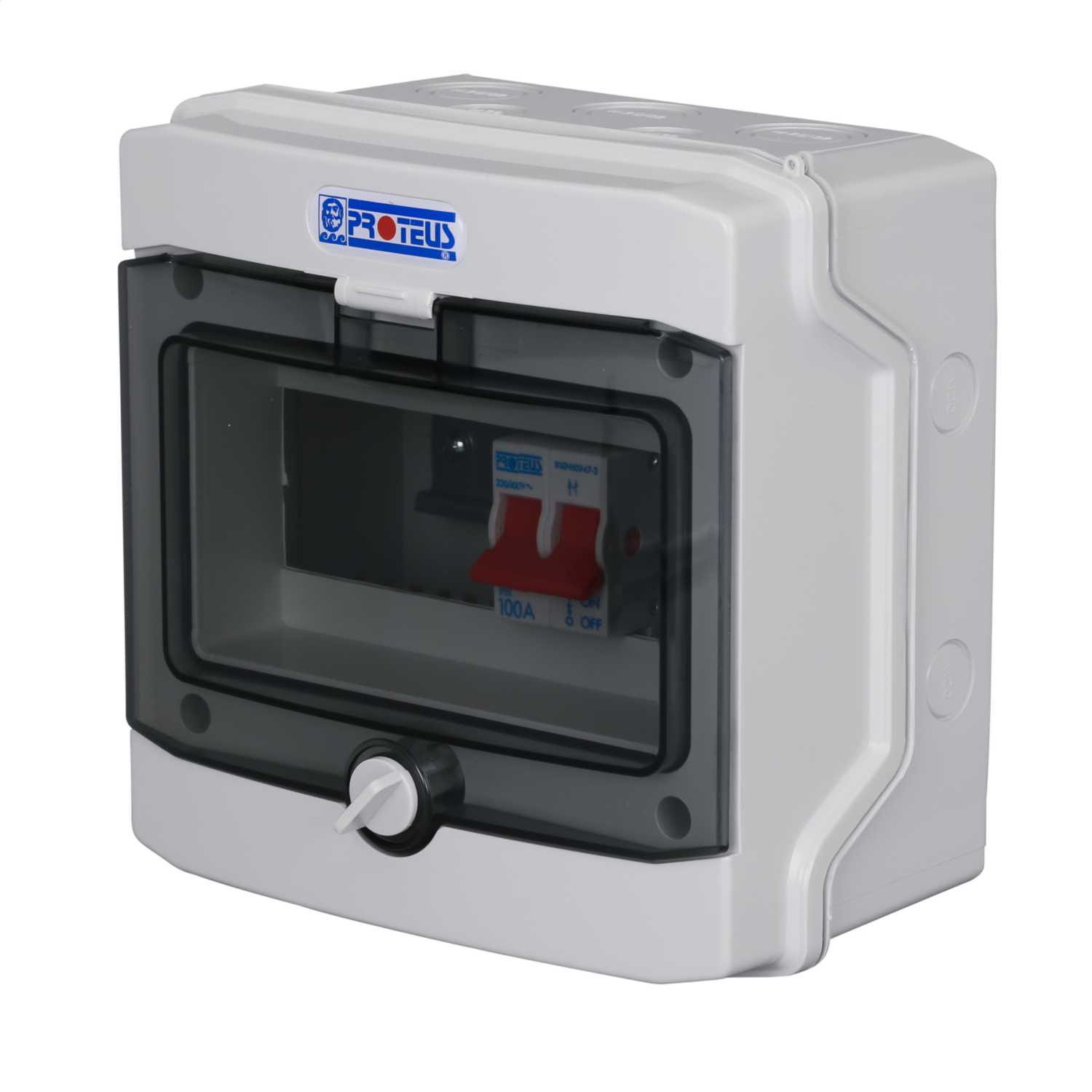 Proteus 4 Way 100A Isolator Incomer IP65 Insulated Consumer Unit (YX4IP ...