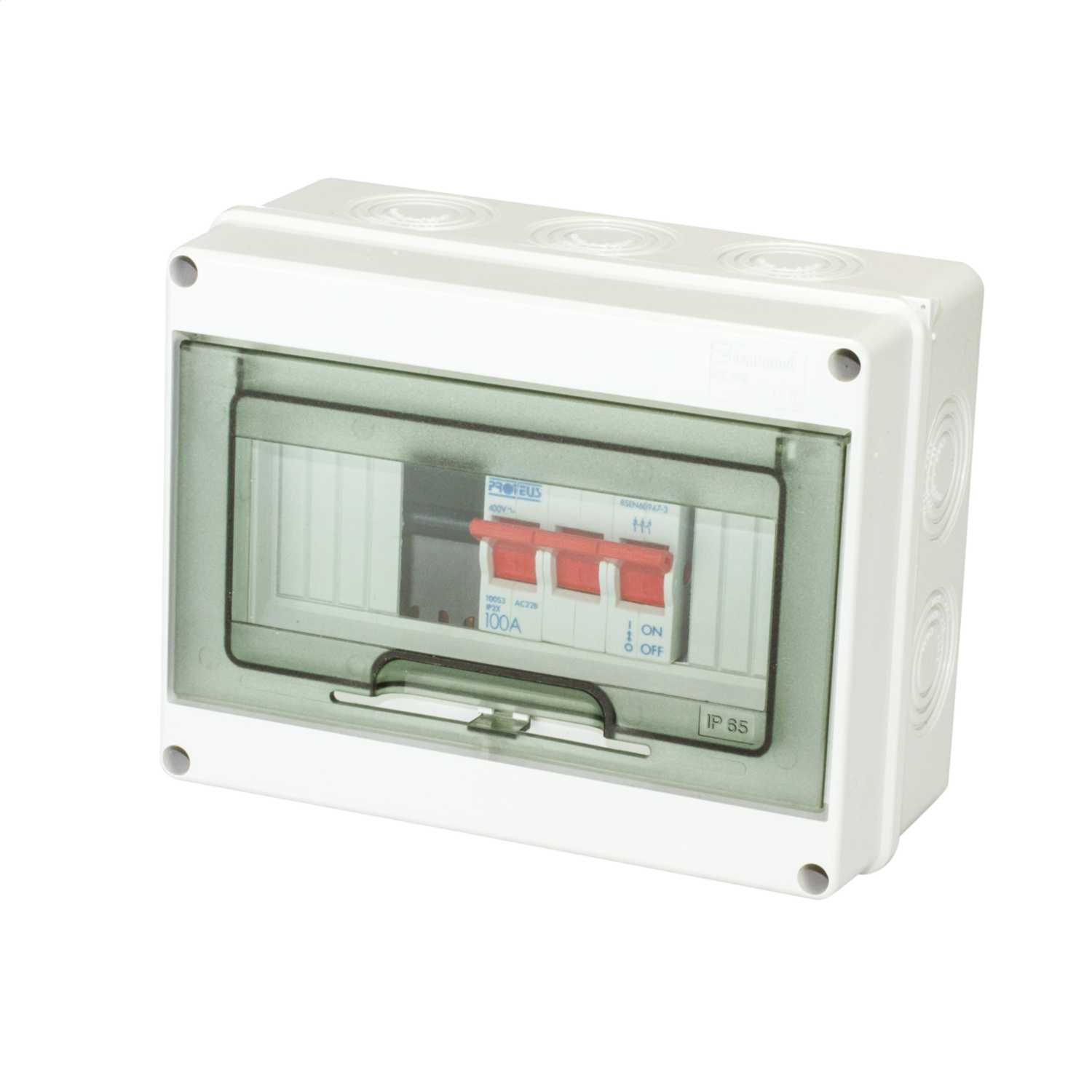 Proteus 1 Way TP Type B Distribution Board 100A Incomer IP55 (TPXIPC1 ...