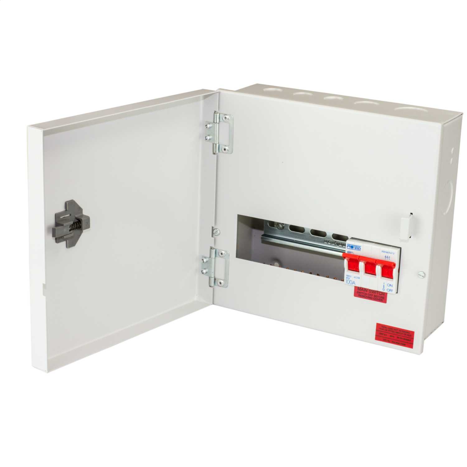 Proteus 2 Way TP+N Type B Metal Clad Distribution Board 100A Incomer ...