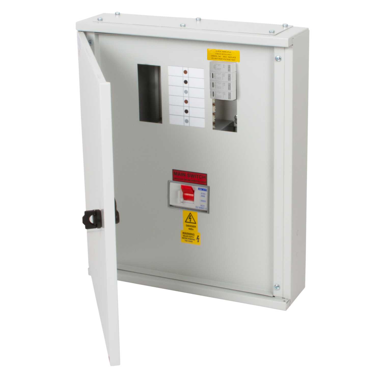 Proteus 3 Way TP+N Distribution Board with 200A Incomer and Type 2 SPD ...