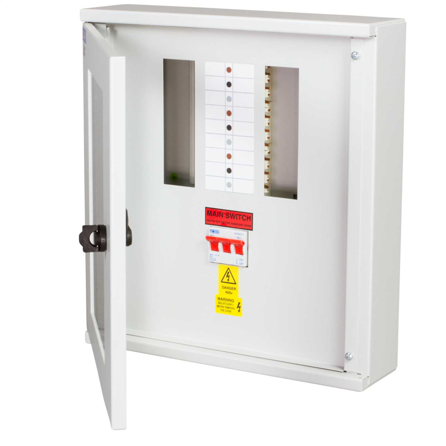 Proteus 6 Way TP+N Type B Distribution Board with 125A TP Isolator ...