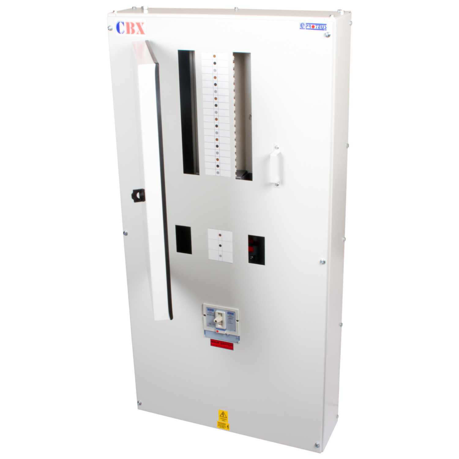 Proteus 12 + 2 Way TP+N MCB Combination Board with 250A Isolator ...