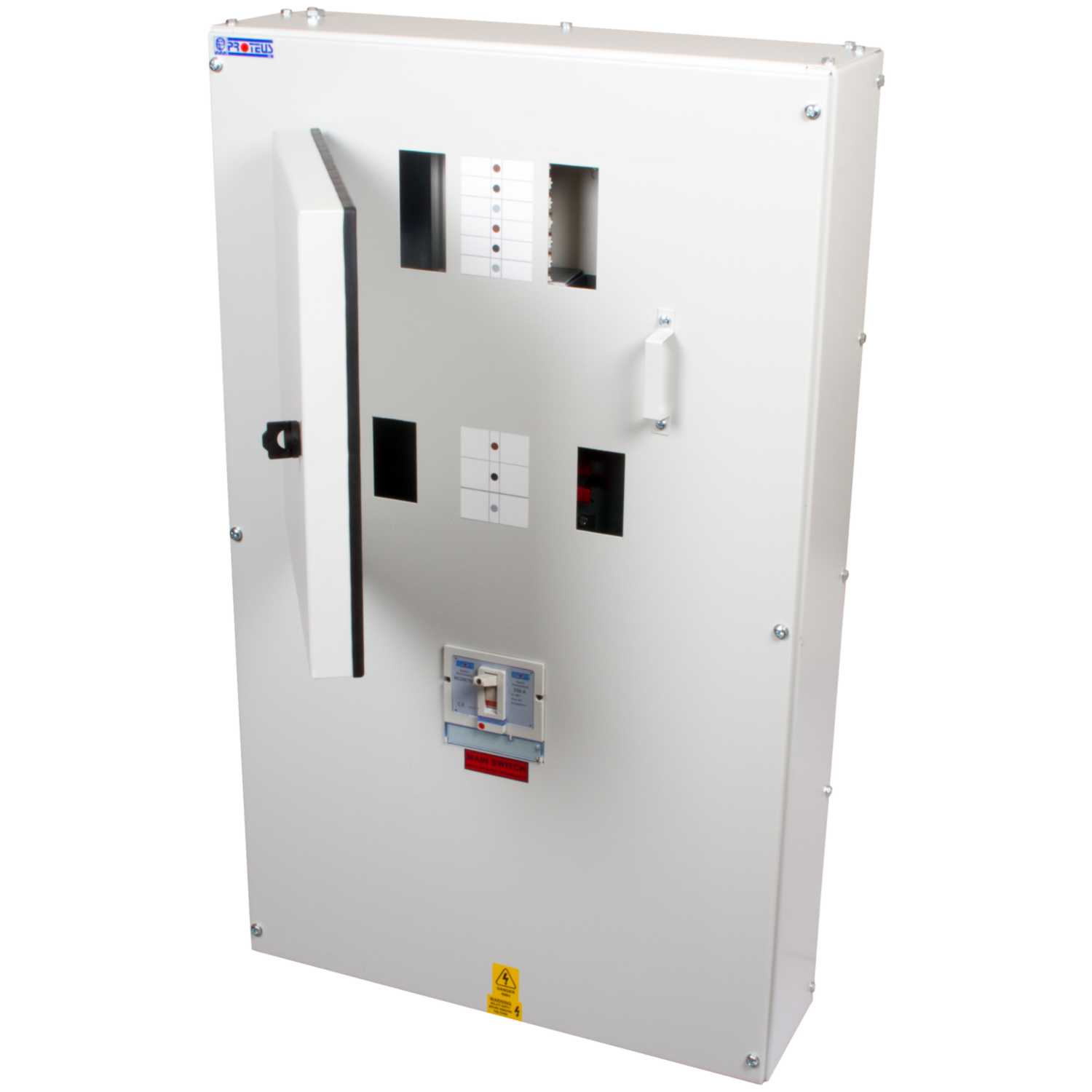 Proteus 4 + 2 Way TP+N MCB Combination Board with 250A Isolator Incomer ...