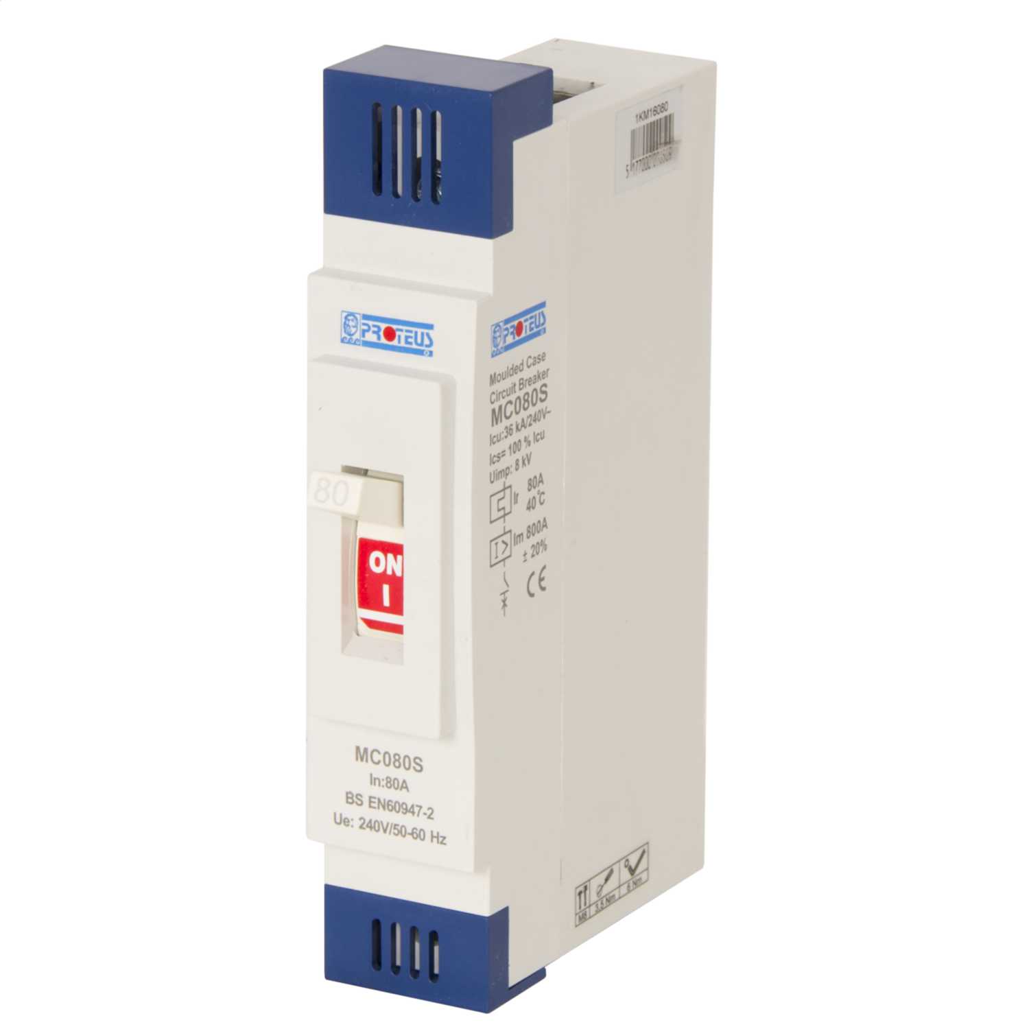 Proteus 80A Single Pole 36kA MCCB (MC080S) | CEF