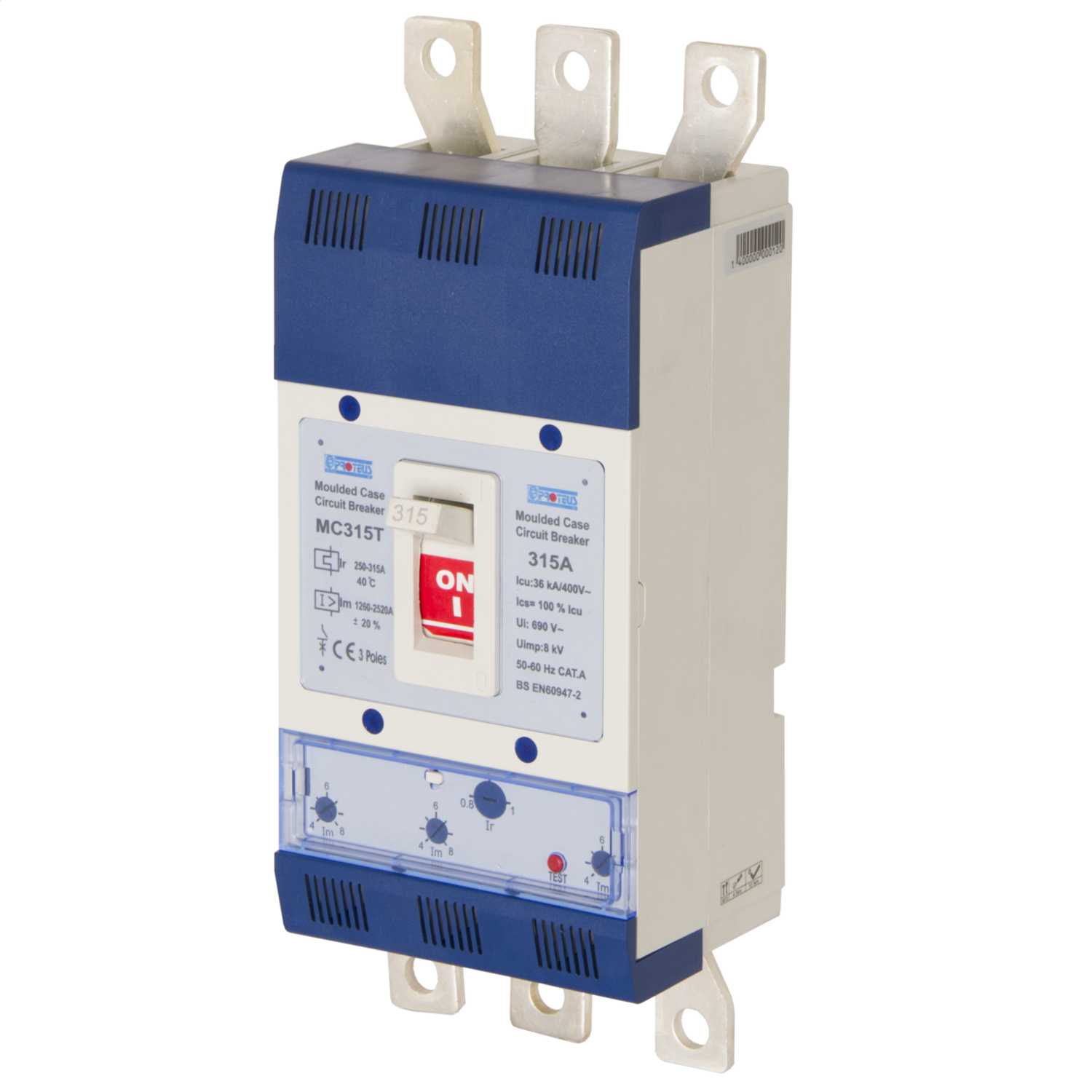 Proteus 315A Triple Pole 36kA MCCB (MC315T) | CEF