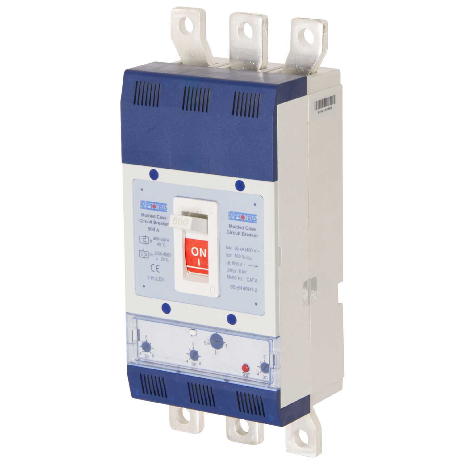Proteus 500A Triple Pole 36kA MCCB (MC500T) | CEF
