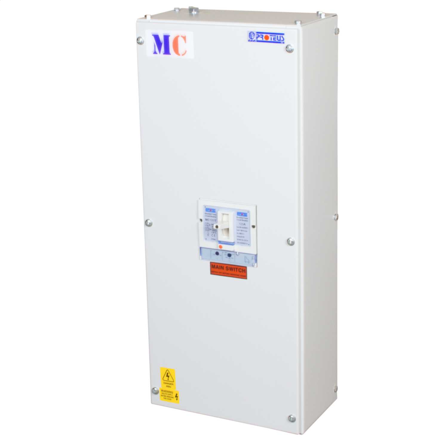 Proteus 125A Triple Pole 36kA MCCB in IP3X Steel Enclosure (MCE125T) | CEF
