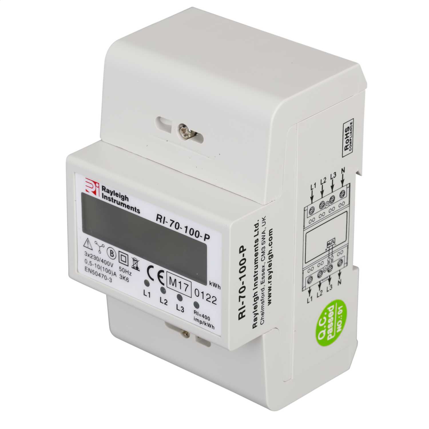 Rayleigh 100A Three Phase MID Certified Kilowatt Hour Active Energy ...