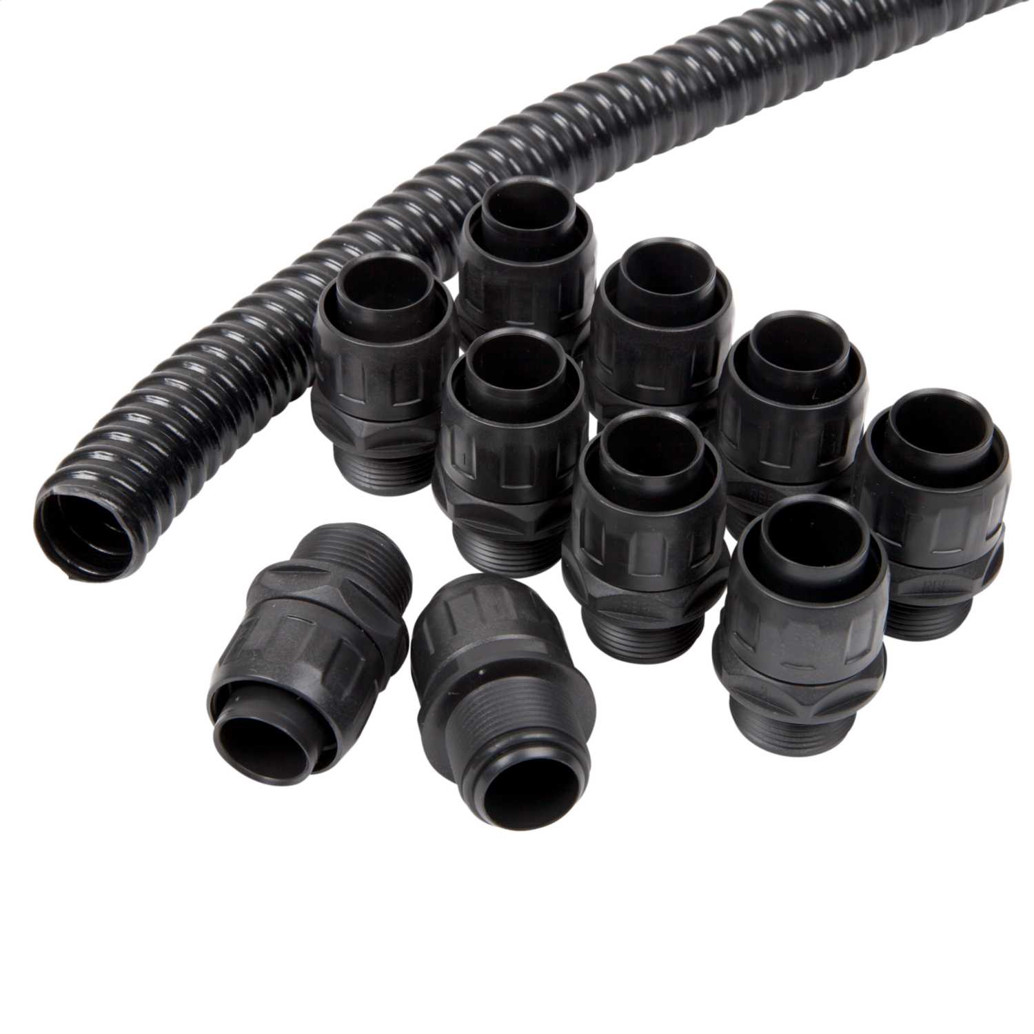 Ronbar 25mm PVC Spiral Flexible Conduit Pack (10m Reel and 10 Glands ...