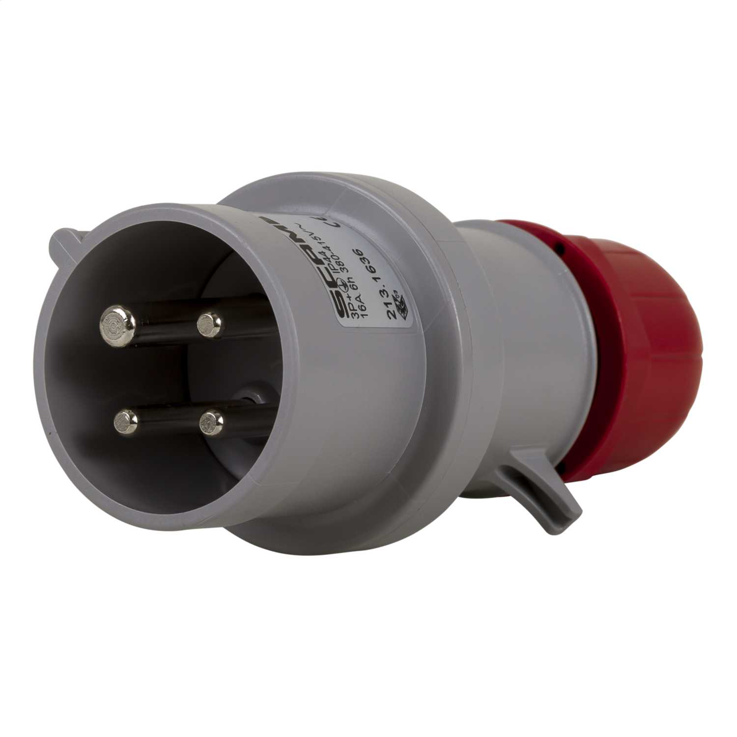 Scame OPTIMA 16A 3P+E 415V Plug IP44 Red (213.1636) | CEF