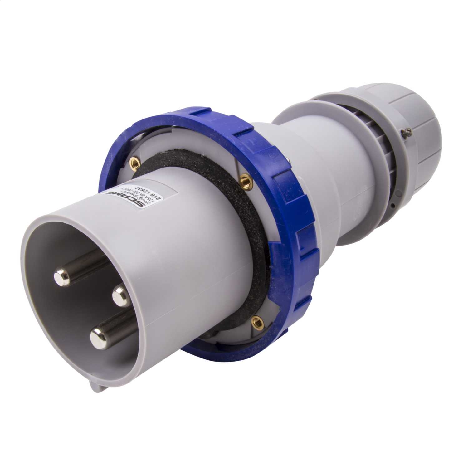 Scame OPTIMA 125A 2P+E 230V Plug IP67 Blue (218.12533) | CEF