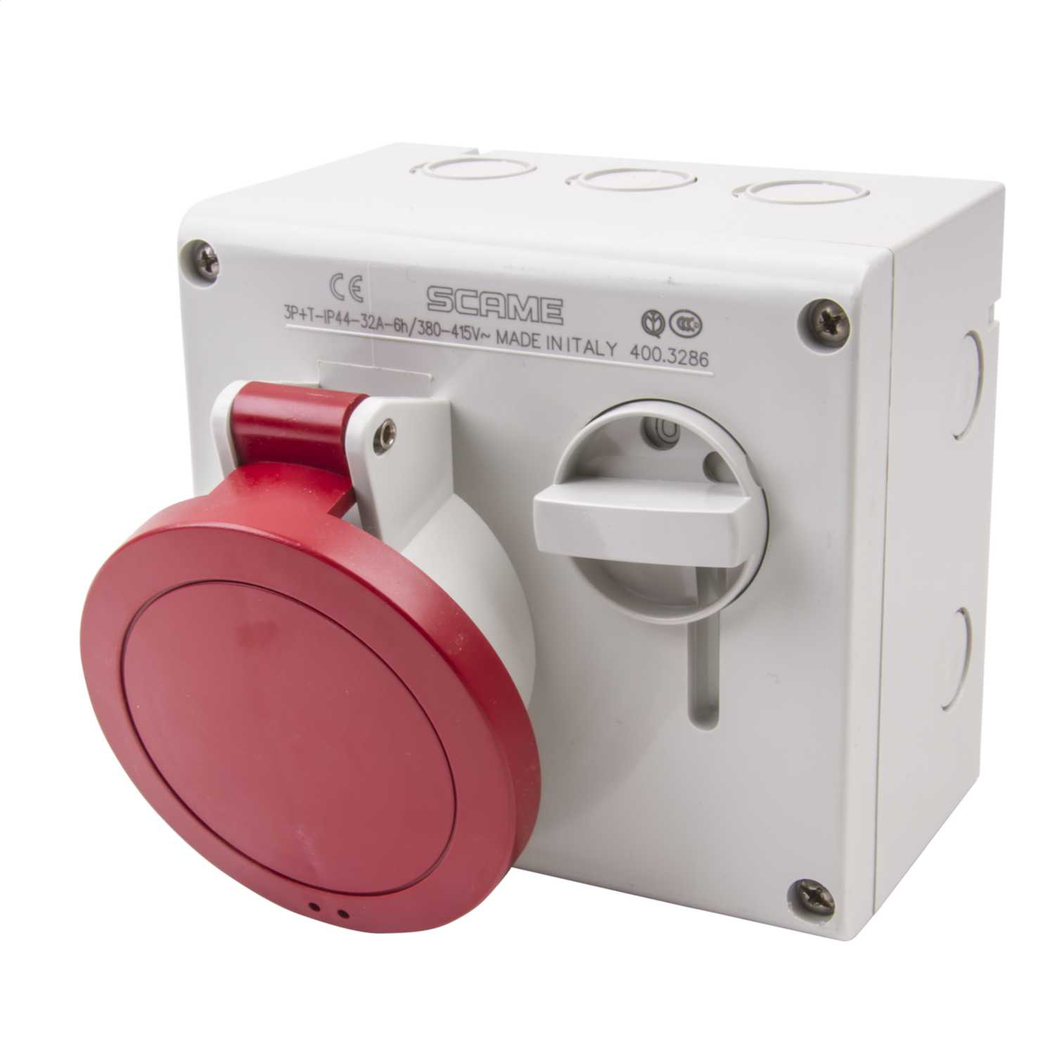 Scame OMNIA 32A 3P+E 415V Interlocked Socket IP44 (500.3286) | CEF