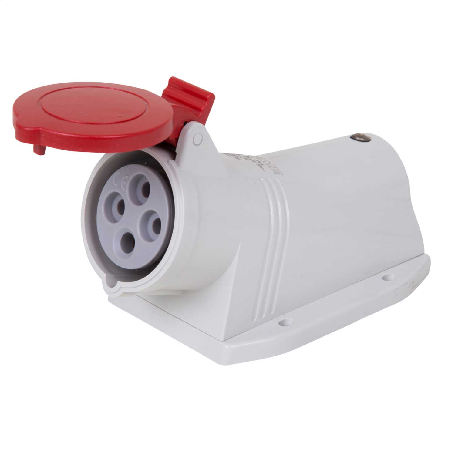 Scame OPTIMA BASE 16A 3P+E 415V Wall Mounted Socket IP44 Red (513.1656 ...