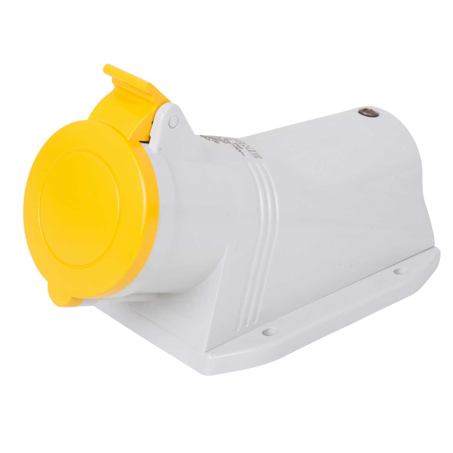 Scame OPTIMA BASE 32A 2P+E 110V Wall Mounted Socket IP44 Yellow (513. ...